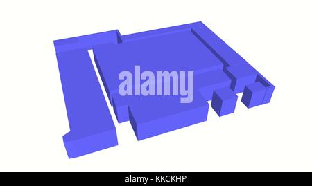 3d rendering of floorplan for Engineering Building IV on the campus of ...