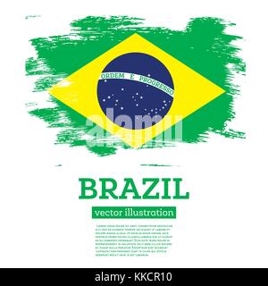 Brazil flag grunge brush color image, vector Stock Vector Image & Art ...