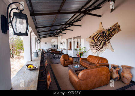 Reception area at Tamboti Luxury Campsite, Onguma Game Reserve, Namibia ...