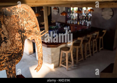 Bar at Onguma Bush Camp - Onguma Game Reserve, Namibia, Africa Stock ...