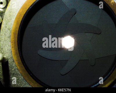 old vintage disassembled lens, aperture blades Stock Photo - Alamy