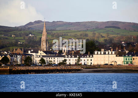 Warrenpoint town County Down Northern Ireland Carlingford Lough church ...