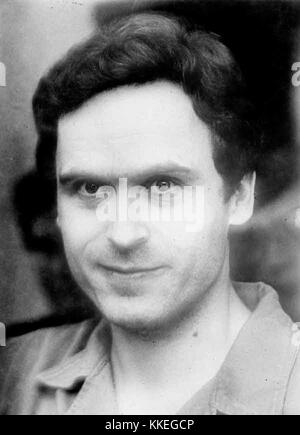 Ted Bundy, the infamous American serial killer, is captured in this mug ...