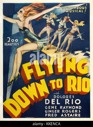This poster for the 1933 film 'Flying Down to Rio' features an iconic ...