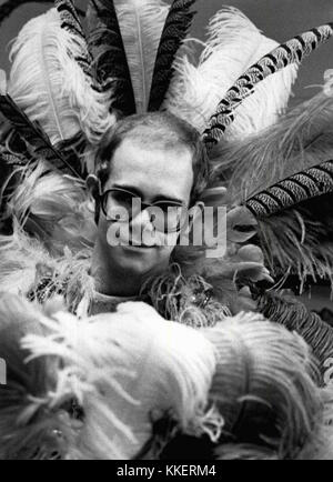 British singer Elton John during a concert at Paris Bercy in May 1984 ...