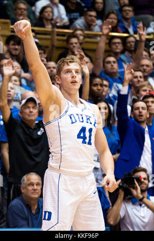 Duke forward Jack White (41) and Duke forward Javin DeLaurier (12 ...