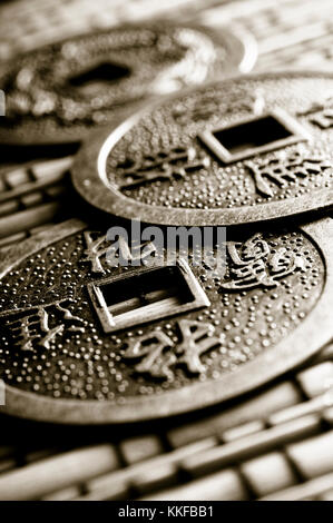 Chinese I-ching coins for divination Stock Photo - Alamy