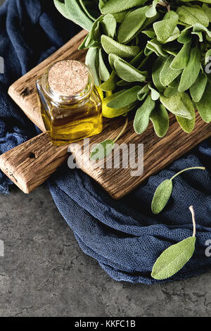 Fresh sage leaves. Italian herbs. Oil for food Stock Photo - Alamy
