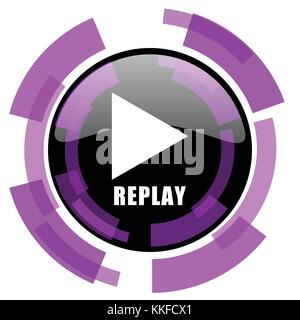 replay vector icon isolated on transparent background, replay logo ...