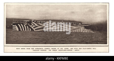 HMS Argus aircraft carrier, WW1 Stock Photo - Alamy