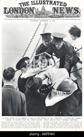 1939 Illustrated London News Sinking of the SS Athenia Stock Photo - Alamy