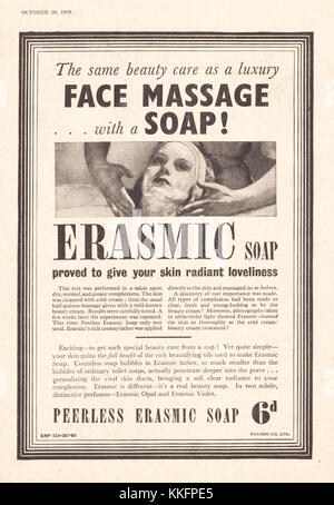 1939 UK Magazine Erasmic Soap Advert Stock Photo - Alamy