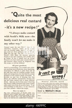 1939 UK Magazine Nestle's Milk Advert Stock Photo - Alamy