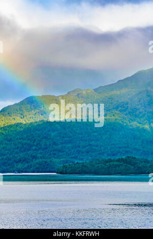 Fjord landscape at puyuhuapi town, patagonia, Chile Stock Photo - Alamy