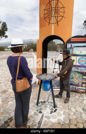 Ecuador Equator monument - The Quitsato Sundial on the equator at ...