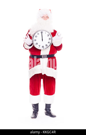 Christmas Time - Santa Claus With Alarm Stock Photo - Alamy