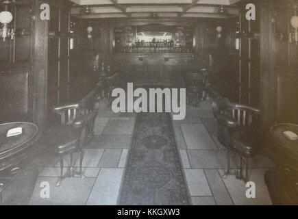The Smoke Room on board the Ben-my-Chree, a ferry operating in the Isle ...