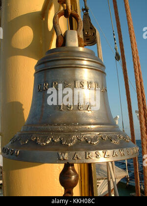 The ORP Iskra, a Polish naval training ship, is shown in action during ...