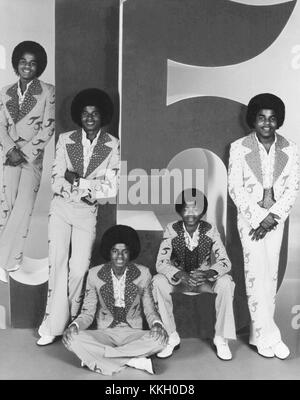 The Jackson 5, a prominent American pop group, are shown performing in ...