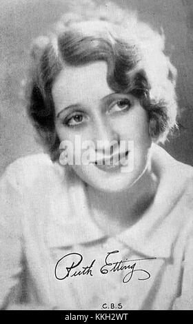 Ruth Etting was a popular American singer and actress, known for her ...