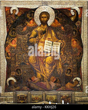 This artwork depicts Christ in Majesty, a prominent religious image ...