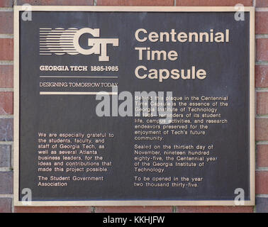 The Centennial Time Capsule at Georgia Institute of Technology holds ...
