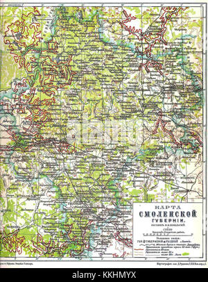 Map of Smolensk Governorate Stock Photo - Alamy
