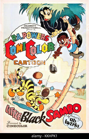 Poster for 'Little Black Sambo' 1935 animated film by Ub Iwerks Studio ...