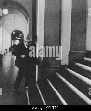 This historical photograph depicts Ludwig Hahn and his wife before a ...