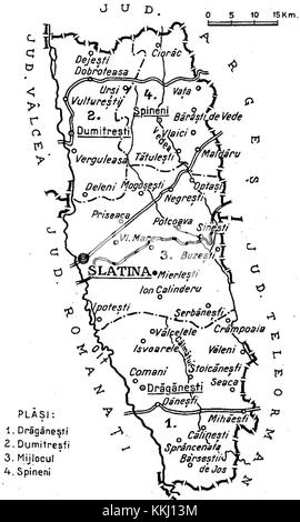 This 1938 map illustrates the geographical layout of the Tarnava Mare ...