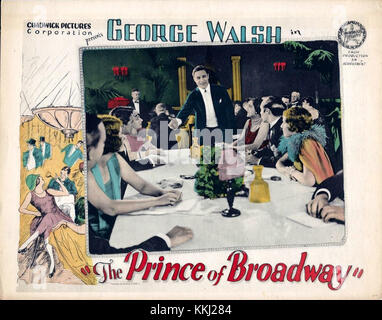 A Broadway lobby card features promotional material for a theater ...