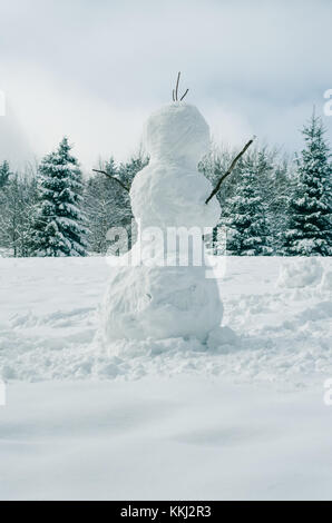 Huge Big Snowman at the Mountains Stock Photo - Alamy