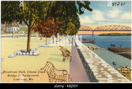 Riverfront Park, Champ Clark Bridge in background, Louisiana, Mo ...