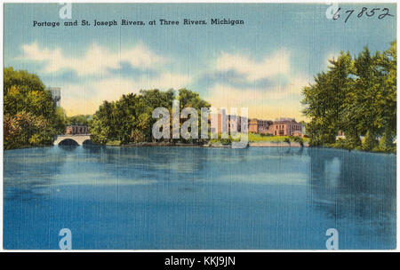 Portage and St. Joseph Rivers, at Three Rivers, Michigan , Rivers ...