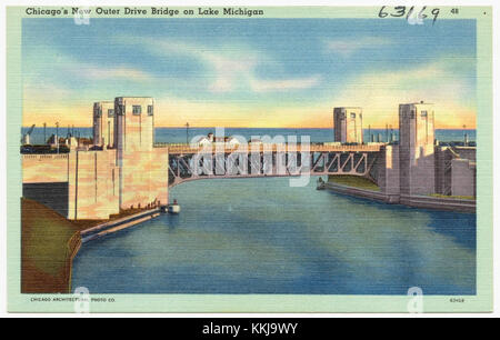 New Outer Drive Bridge. Chicago. 1945 Stock Photo - Alamy