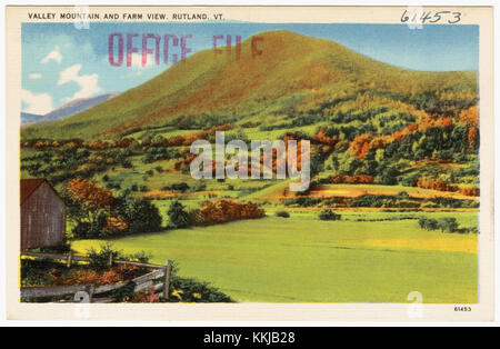 Valley Mountain and Farm View, Rutland, Vt. , Mountains, Tichnor ...
