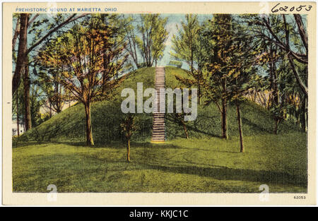 Prehistoric mound at Marietta, Ohio , Historic sites, Tichnor Brothers ...