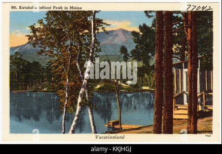 Mt. Katahdin loftiest Peak in Maine, Vacationland , Lakes & ponds ...