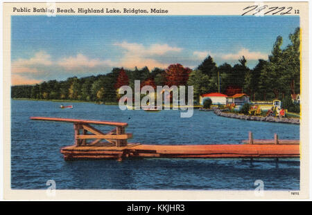 Public Bathing Beach, Highland Lake, Bridgton, Maine , Piers & wharves ...