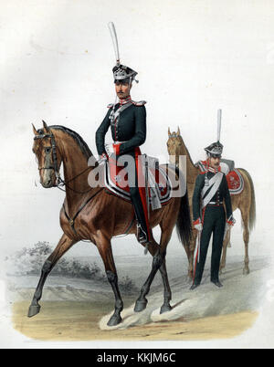 Imperial Russian Army. Guards Cavalry Left: Grodno Hussar Life Guards ...