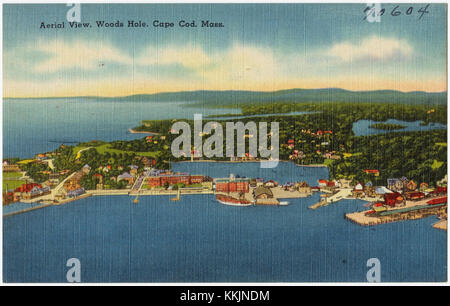 Aerial view, Woods Hole, Cape Cod, Mass. , Cities & towns, Tichnor ...