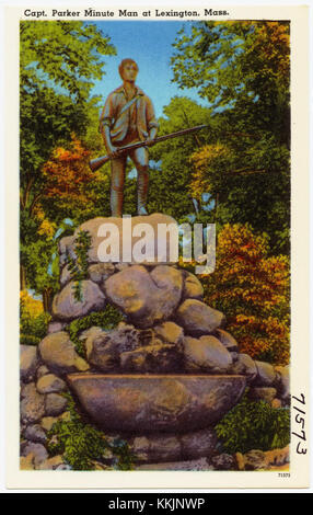 The Lexington Battle Monument commemorates the site of the first battle ...