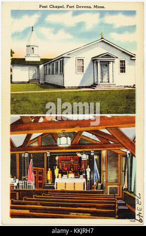 Post Chapel at Fort Devens in Massachusetts is a historic building used ...