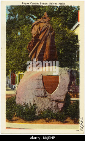A statue of Roger Conant, the founder of Salem, Massachusetts Stock ...