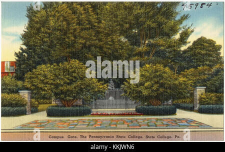 The gate to campus of Penn State University Stock Photo - Alamy