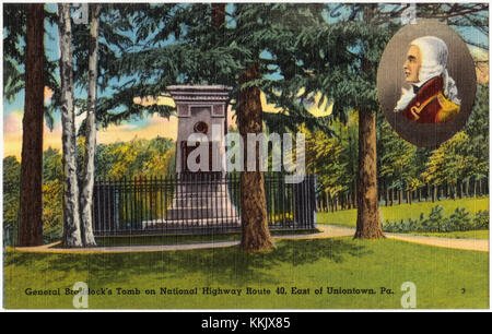 General Braddock's Tomb on National Highway Route 40, east of Uniontown ...