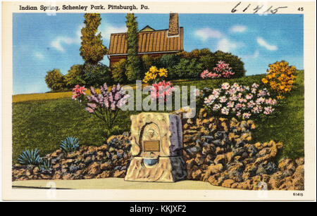 Indian Spring, Schenley Park, Pittsburgh, Pa. , Parks, Tichnor Brothers ...