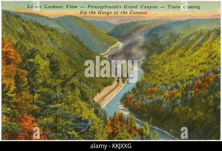 Lower lookout view -- Pennsylvania's Grand Canyon -- Train coming up ...