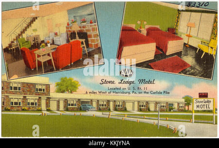 Stone Lodge Motel, located on U.S. Rt. 11, 6 miles west of Harrisburg ...