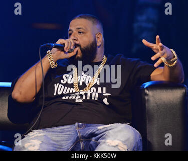 DJ Khaled performs on stage as an opening act for Demi Lovato at The ...